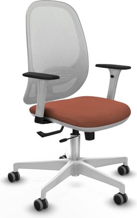 Piqueras y Crespo Schreibtischstuhl, beige und wei&szlig;, zylindrisch, mit 1D-Armlehnen, h&ouml;henverstellbare Lendenwirbelst&uuml;tze, ausgestattet mit Syncro/Traslack und Schneides