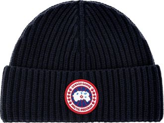 Canada Goose Kaschmir-Mischung Rippstrick-M&uuml;tze - - Accessories - unisex - Blau - ONE SIZE