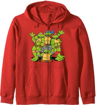 Teenage Mutant Ninja Turtles TMNT Turtle Power Best Friends 80er 90er Reptilien-Cartoon-Liebhaber Kapuzenjacke