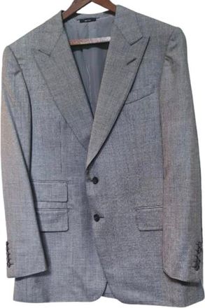 Tom Ford Bespoke Grey Wool Suit Size XL