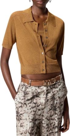Pinko Pinko, Femme, Pulls, Brun, Taille: 40 FR Cardigan