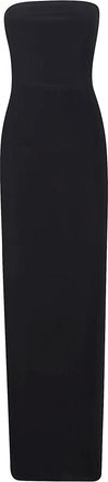 Norma Kamali Femme, Robes, Noir, Taille: 36 FR Robe Longue Bustier