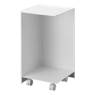 Yamazaki Tableware 5280 Tower Toilet Paper Holder with Caster, White, Steel, 23.5 x 23.5 x 43 cm