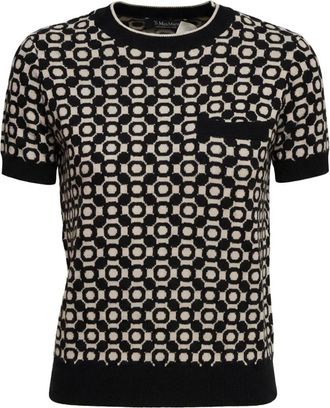 Max Mara Femme, Tops, Noir, Taille: 36 FR T-shirt &agrave; col rond