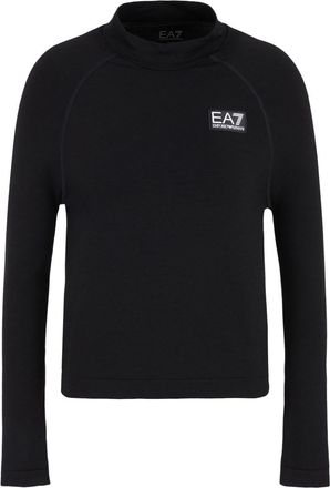 Emporio Armani Oberteil mit Logo-Patch - Schwarz