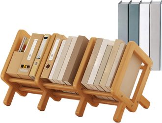 Generico Schreibtischregal - einziehbares Holz, Aufbewahrungsst&auml;nder, Tisch-Organizer, dekoratives f&uuml;r die Pr&auml;sentation von B&uuml;chern, verstellbar, platzsparend,