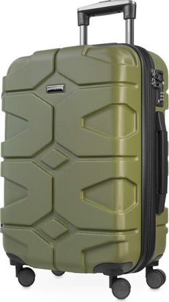 HAUPTSTADTKOFFER X-K&ouml;lln - Handgep&auml;ck, 55 x 40 x 23 cm, TSA, 4 Rollen, 50 Liter, Reisekoffer, Hartschalenkoffer, Rollkoffer, Olivgr&uuml;n matt