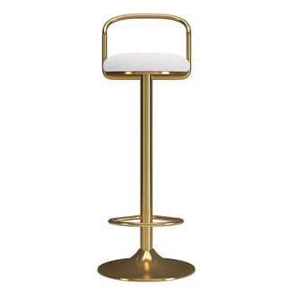 Generic Barhocker, h&ouml;henverstellbare Barhocker mit R&uuml;ckenlehne, hoher Hocker f&uuml;r Schlafzimmer, Esszimmer, Wohnzimmer, K&uuml;che, Sitzfl&auml;che mit Metallbeinen