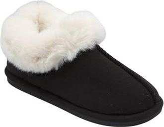 Primtex Chaussons fourrure femme chauds en su&eacute;dine effet peau synth&eacute;tique hiver tendance