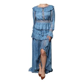 Philosophy di Lorenzo Serafini Lagen-Maxikleid mit Logo - - Dresses - Damen - Blau - XS