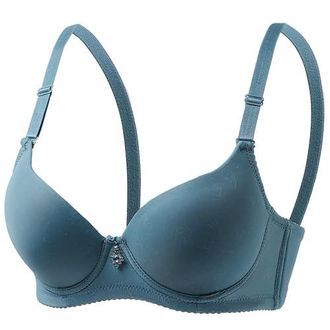 Generic Soutien-gorge pour femmes moyennes et sup&eacute;rieures - sans armatures, coton fin pour b&eacute;b&eacute;, sous-v&ecirc;tements confortables et respirants &, Vert noir, 38