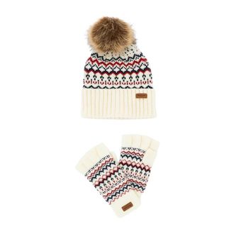 Barbour Holly M&uuml;tze & Handschuhe Geschenkset - - Accessories - Damen - Wei&szlig; - ONE SIZE