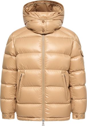 Moncler Moncler Doudoune Courte &Agrave; Capuche Maire, Femme, Beige, Taille: 00