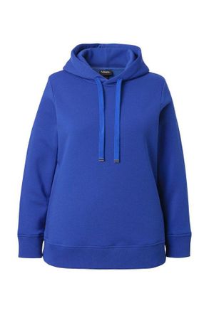 Ulla Popken Sweatshirt Super softer Hoodie Rippb&uuml;ndchen Kapuze Langarm