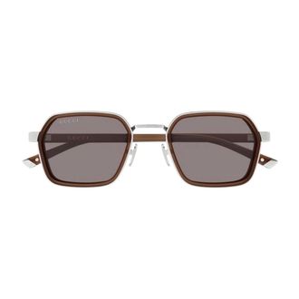 Gucci Logo Sonnenbrille - - Accessories - Herren - Braun - 51 MM