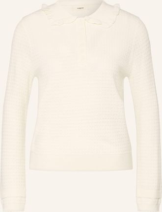 Suncoo Strick-Poloshirt Peridi Mit R&uuml;schen weiss