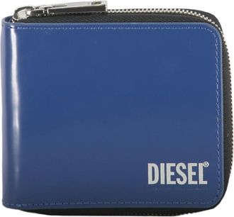 Diesel Homme, Accessoires, Bleu, Taille: ONE Size Portefeuille Compact Zipp&eacute;