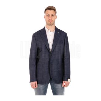 Luigi Bianchi Mantova Stilvolle Jacke f&uuml;r M&auml;nner - - Jackets - Herren - Blau - L