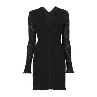 Proenza Schouler Schwarzes Broderie Anglaise Midikleid - - Dresses - Damen - Schwarzk - S