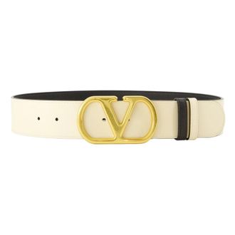 Valentino Garavani Reversible VLogo Signature G&uuml;rtel - - Accessories - Damen - Wei&szlig; - 85 CM