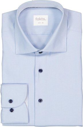 Fakts Herren Hemd blau Slim Fit