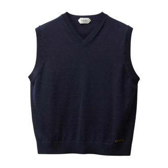 Versace V-Neck Strickweste - - Knitwear - Herren - Blau - M