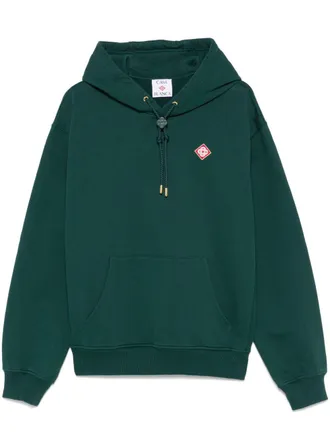 Casablanca hoodie &agrave; patch logo - Vert
