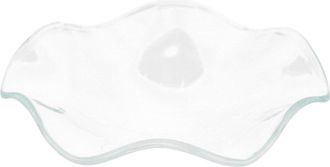 Cabilock Transparente Wellen Schale Glas Aromalampe Schmelzschale Wax Melt Dish Ersatz Aromatherapie Duftöl Wärmer Zubehör
