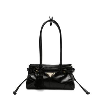 Prada Logo-plaque Buckled Tote Bag