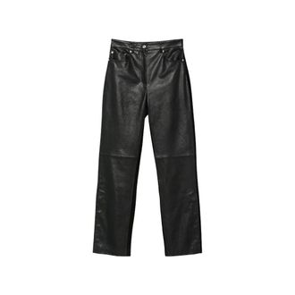 Sportmax Spscrespo Pantalon en cuir - Femme - Pantalons - Noir - Taille: 38 FR