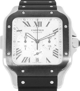 Cartier Uhren - Santos - Gr. unisize - in Silber - f&uuml;r Damen