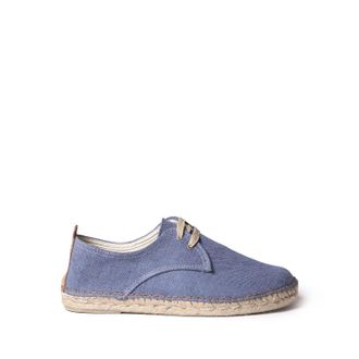 Toni Pons Herren-Espadrille zum Schnüren aus Baumwollstoff - Dixon - Blau, 44 EU