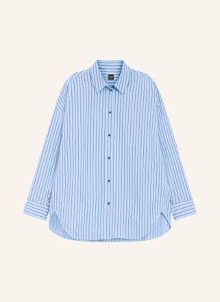 HUGO BOSS Oversized-Hemdbluse Bostatta blau