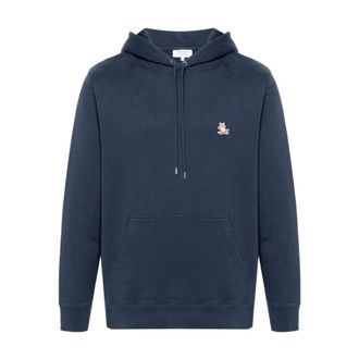 Maison Kitsun&eacute; Casual Chillax Patch Hoodie - - Sweatshirts & Hoodies - Herren - Blau - XL
