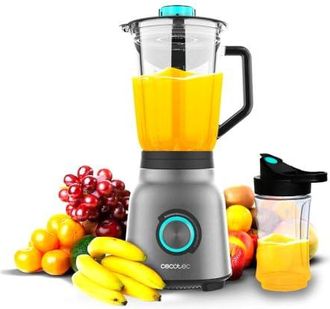 Cecotec Standmixer Power Black Titanium 1800MAX Blend It Go, 1800W maximale Leistung, 5 Geschwindigkeiten, 6 Klingen aus Edelstahl, Ice-Crush-Funktion, Turbo 