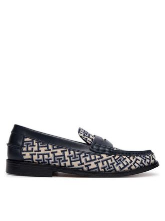 Tommy Hilfiger Slipper Th Monogram Penny Bar Loafer FW0FW09537 Dunkelblau