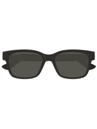 Gucci lunettes de soleil &agrave; monture carr&eacute;e - Gris