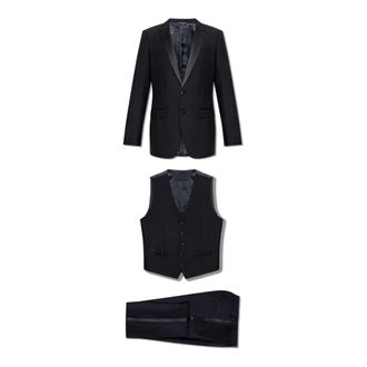 Dolce & Gabbana Dreiteiliger Anzug aus Wolle - - Suits - Herren - Blau - S