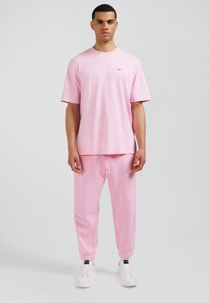 Eden Park T-shirt Manches Courtes Unisexe En Coton Surteint Uni Rose Coupe Oversized