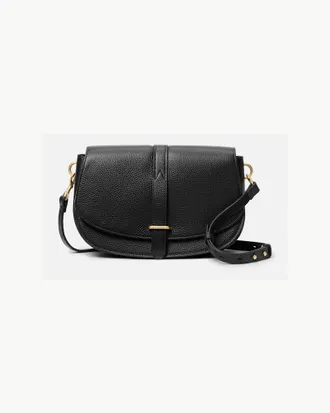 Timberland Tuckerman Umh&auml;ngetasche aus Leder mit Klappe in Schwarz, Damen, Schwarz