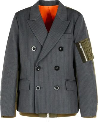 sacai Doppelreihiges Sakko - Grau