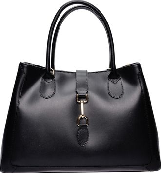 Isabella Rhea Schwarz Rindsledertasche