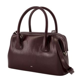 Osoi Womens Boat Brot Handbag - Osoi Leather Bordeaux Burgundy Cowhide Bags Handbags-Purses