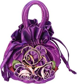 Holibanna Sac &agrave; Main &agrave; Cordon Fleuri pour Femme Sac de Soir&eacute;e &Eacute;l&eacute;gant et Romantique Pochette Mariage pour C&eacute;r&eacute;monie et F&ecirc;te