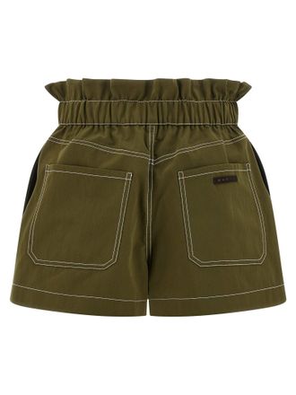 Marni Womens Bicolor Cotton Bermuda Shorts