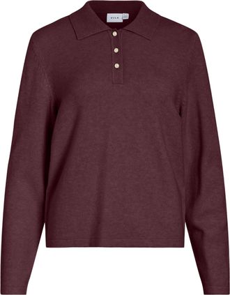 Vila Viril L/S Polo Pullover Knit - Noos