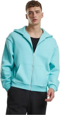 Urban Classics Tb7284-fluffy Zip Hoody Maillot de survêtement, Bleu béryle, XXXXXL Homme