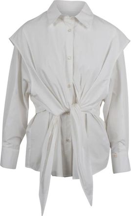 Jovonna London Femme, Blouses et Chemises, Blanc, Taille: 38/40 FR Chemise Isolaire avec &agrave; la Taille