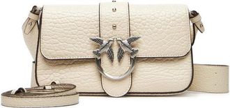 Pinko Handtasche Love One Mini Slouchy Fl Al 25-26 PLTT 104340 A2JU Écru