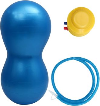Pretyzoom Verdickter Yoga Ball Erdnussform Anti Burst PVC Fitness Ball mit Pumpe für Balance Muskelstärkung Rehabilitation Pilates und Massage Geeignet für Yoga